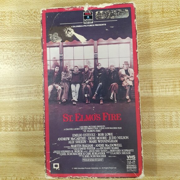 RCA | Media | St Elmos Fire Vhs 985 Joel Schumacher Estevez Demi Moore Sheedy Brat Pack 8s ...